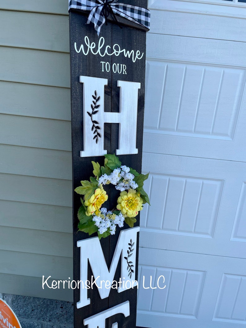 Personalized Home Sign Vertical Home Sign Welcome to Our - Etsy