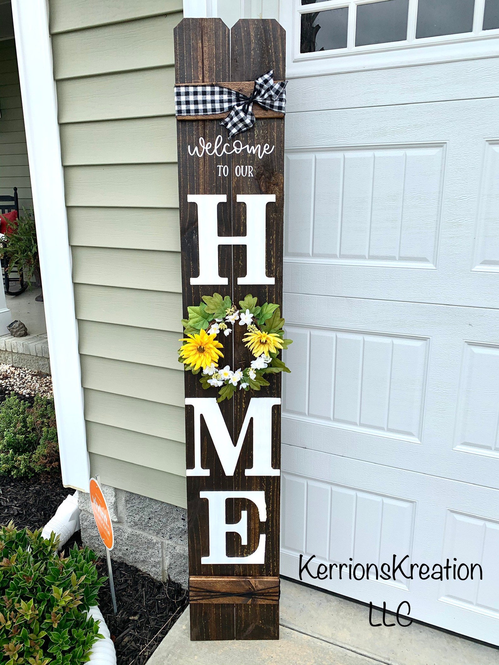 Personalized Home Sign Vertical Home Sign Welcome to Our - Etsy