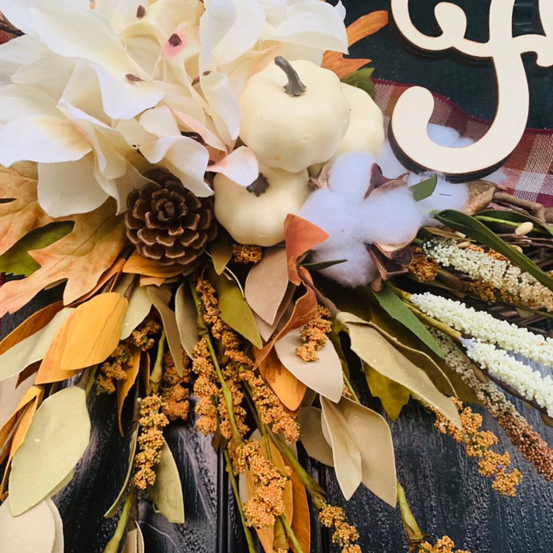 Hello Fall Wreath Modern Farmhouse Wreath Farmhouse Decor - Etsy