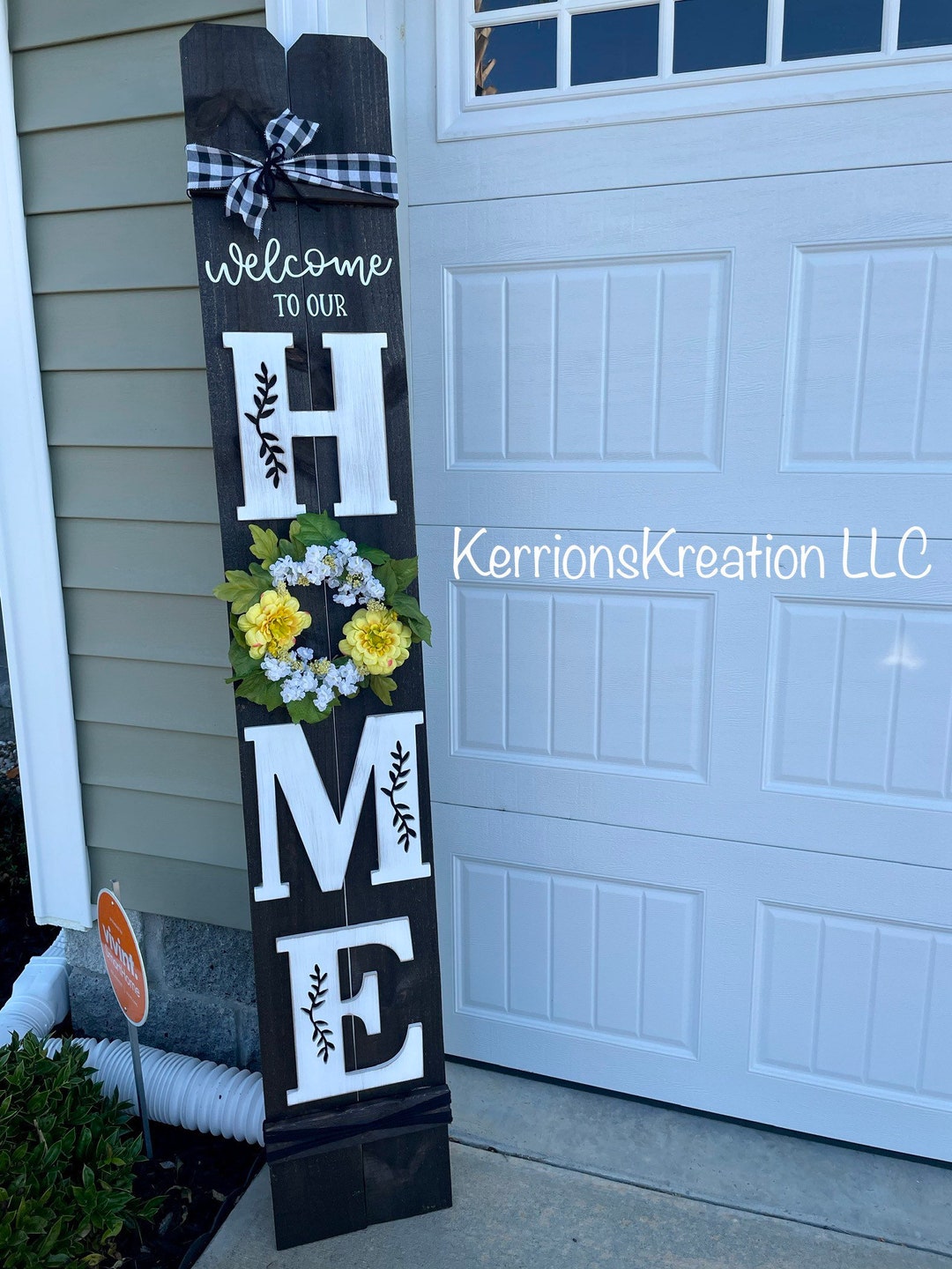 Personalized Home Sign , Vertical Home Sign , Welcome to Our Home ...