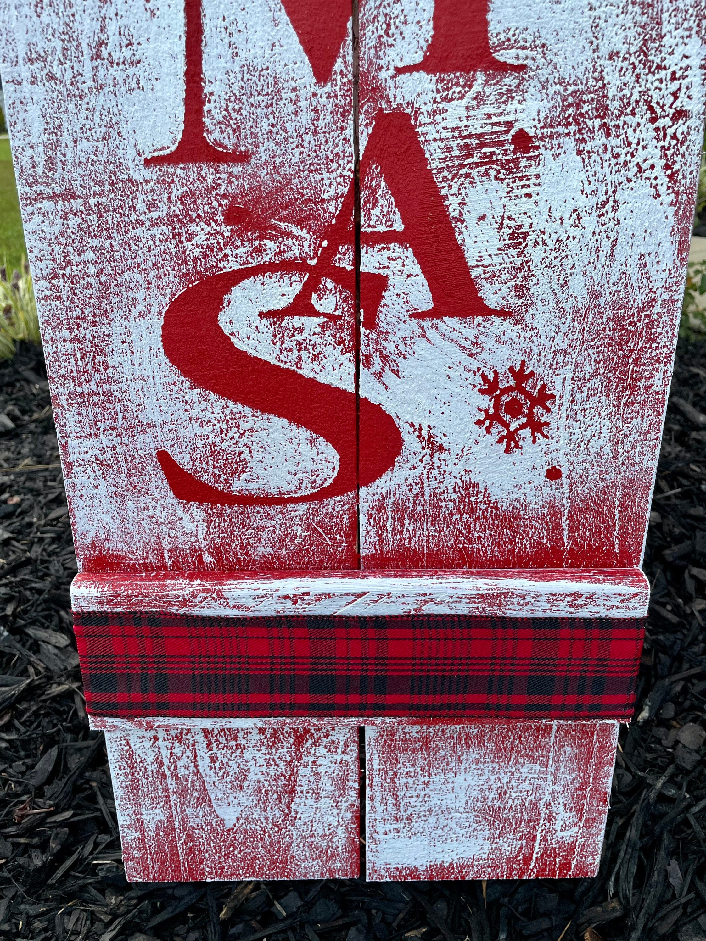 Handmade Christmas Welcome Sign: Farmhouse Holiday Decor - Etsy