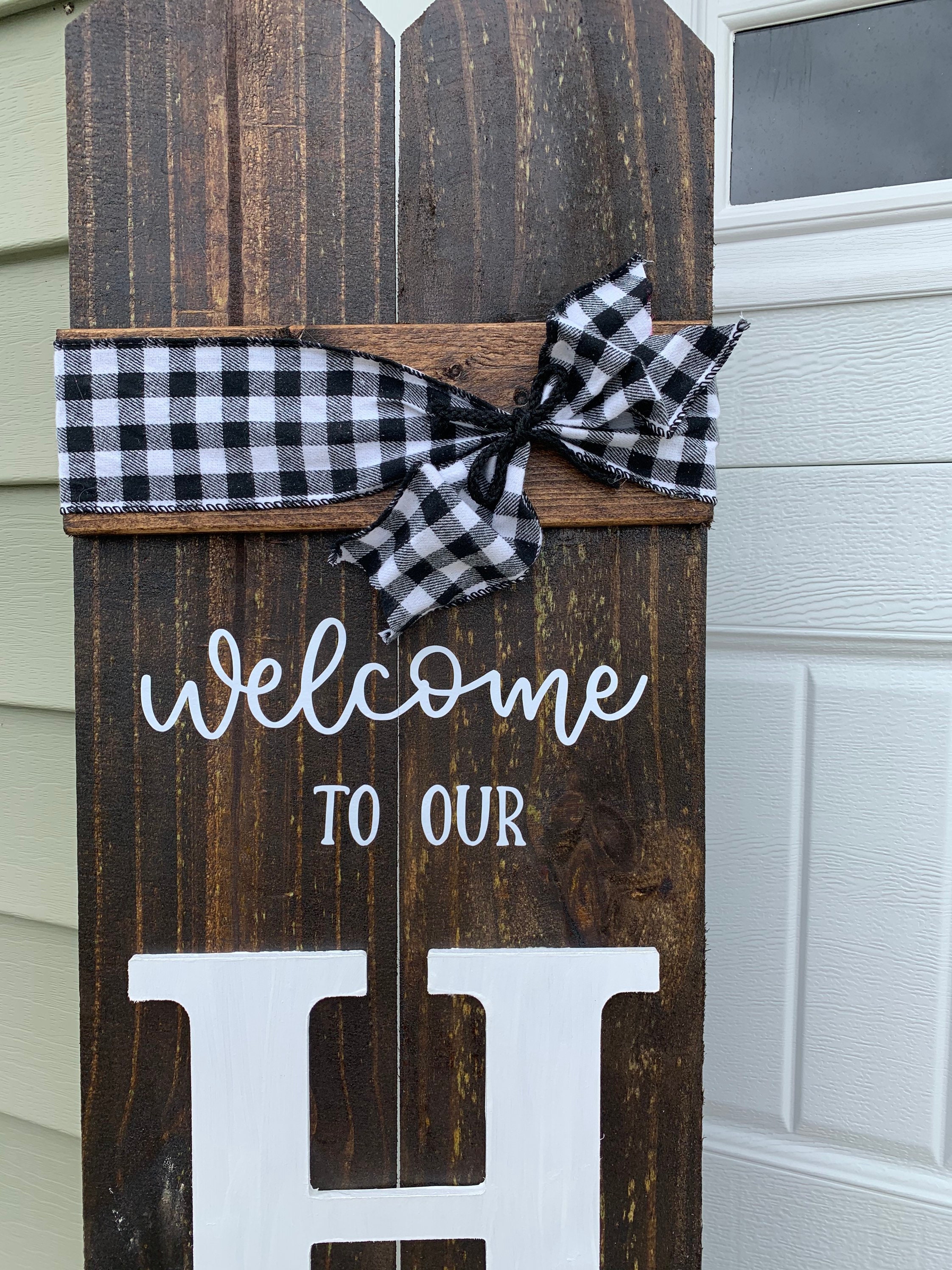 Personalized Home Sign Vertical Home Sign Welcome to Our | Etsy