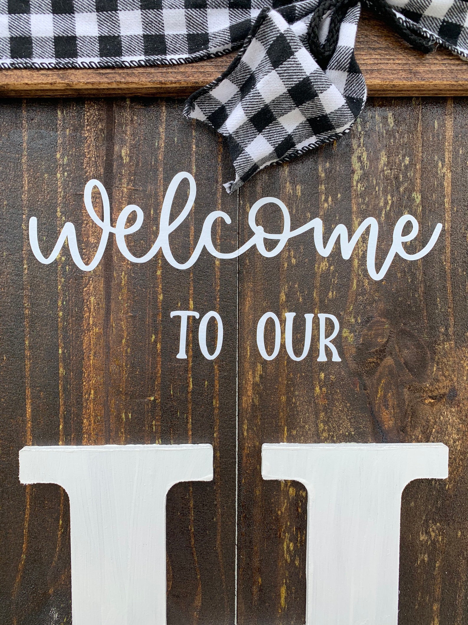 Personalized Home Sign Vertical Home Sign Welcome to Our - Etsy
