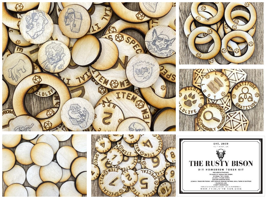 D&D Homebrew DIY Token Set / Dungeon Master Tokens / Custom DND Tokens ...