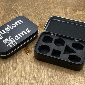 Pre-engraved DND Dice Box W/ EVA Foam Inserts / Dungeons and Dragons ...