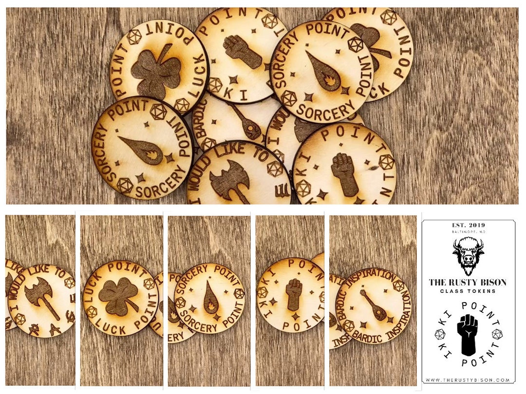 D&D Token Class Booster Set / Dungeon Master Tokens / DND Class Tokens ...