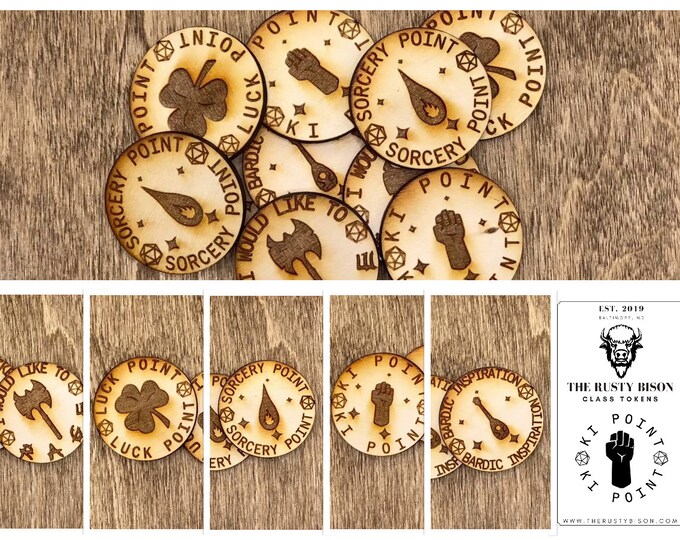 D&D Token Class Booster Set / Dungeon Master Tokens / DND Class Tokens ...