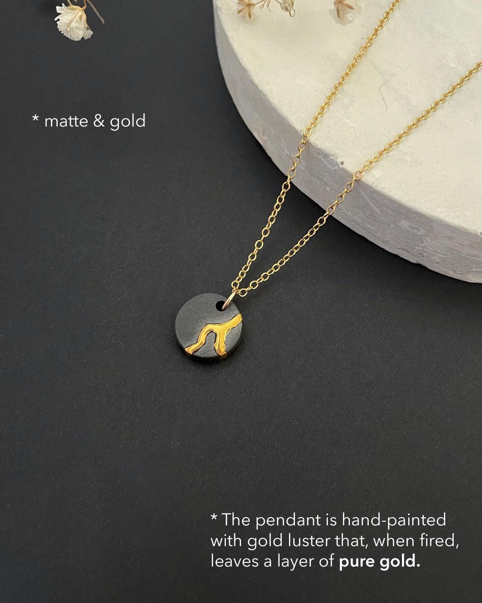 Porcelain Necklace, Kintsugi Necklace, 18th Anniversary Gift Jewelry ...