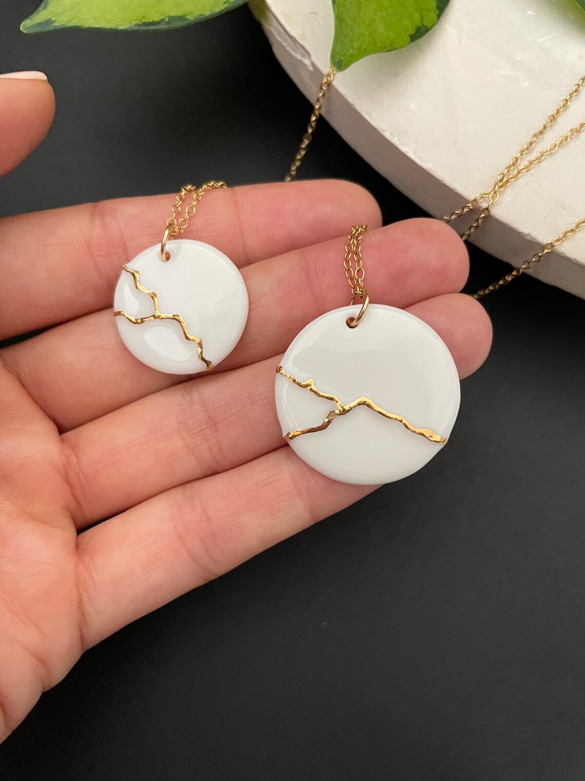 Porcelain Necklace Kintsugi Necklace 18th Wedding - Etsy