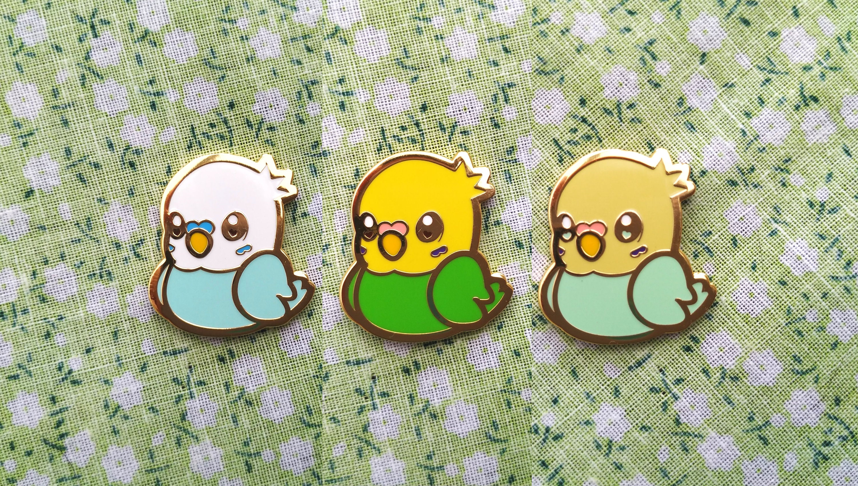 Budgie Chibi Bird Hard Enamel Pin Parrot Parrotlet Budgerigar - Etsy UK