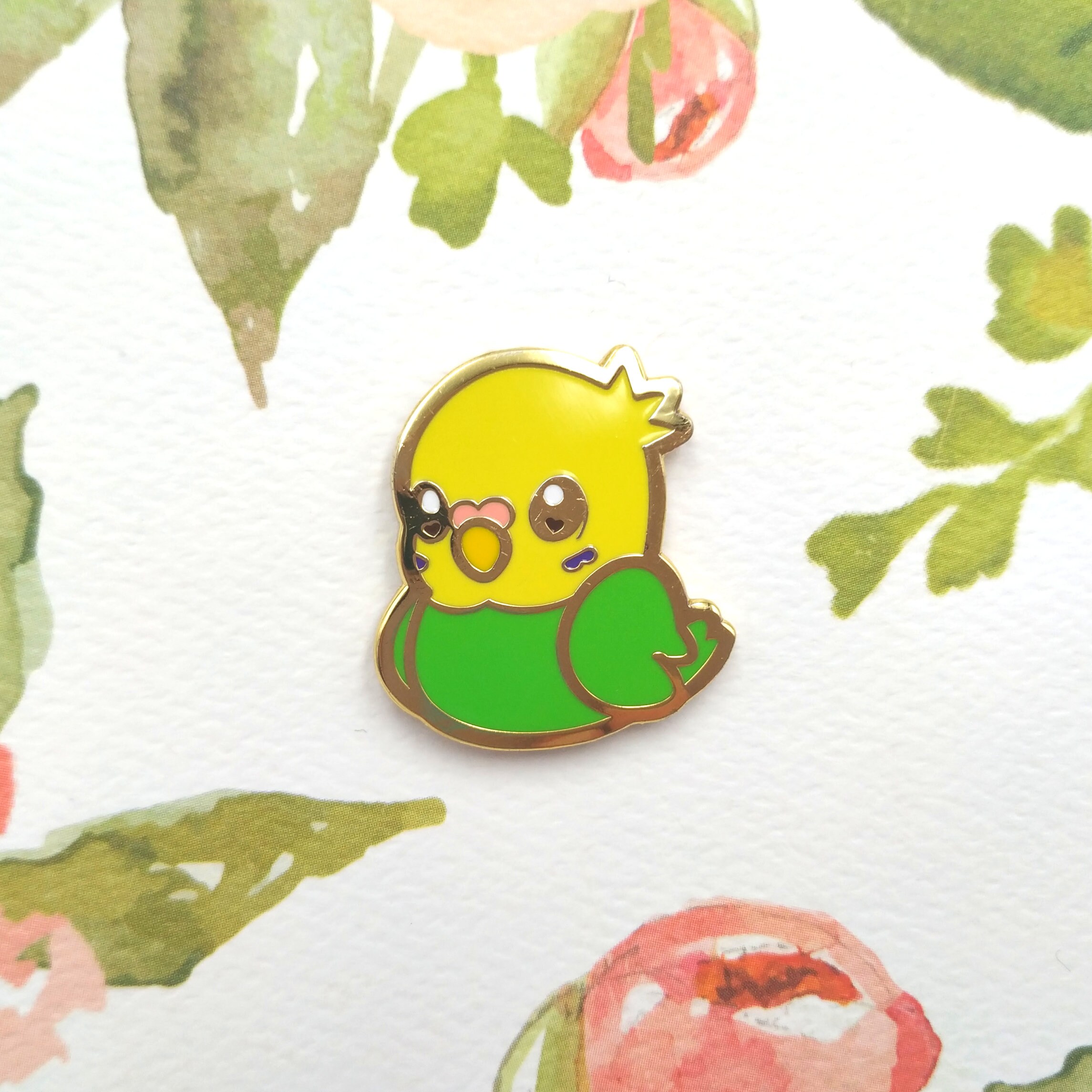 Budgie Chibi Bird Hard Enamel Pin Parrot Parrotlet Budgerigar Borb ...