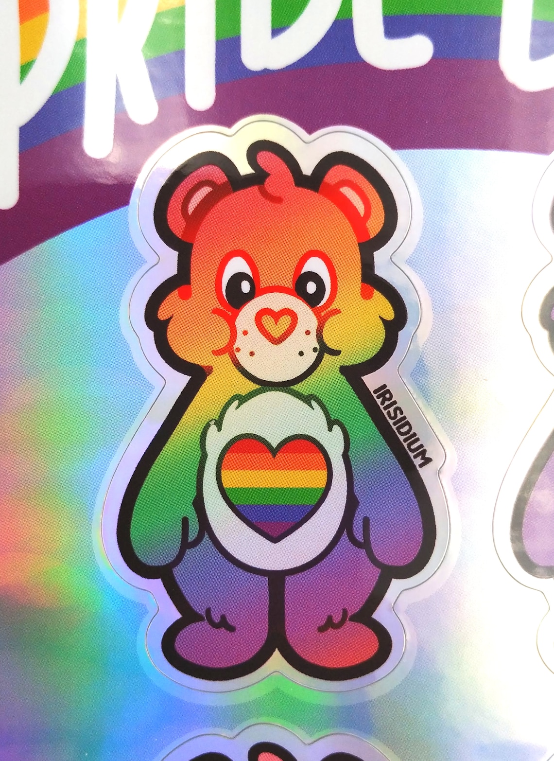 PRIDE BEARS Care Bear Sticker Sheet Holographic LGBT Queer | Etsy