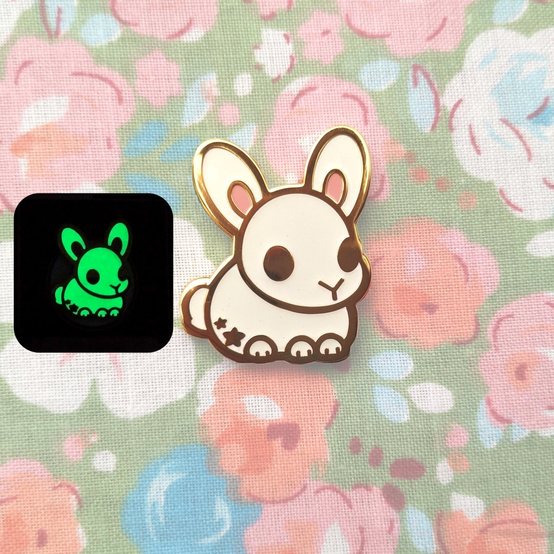 MINI MYTHOS: Jade Hare/moon Rabbit Hard Enamel Glow in the Dark Pin ...