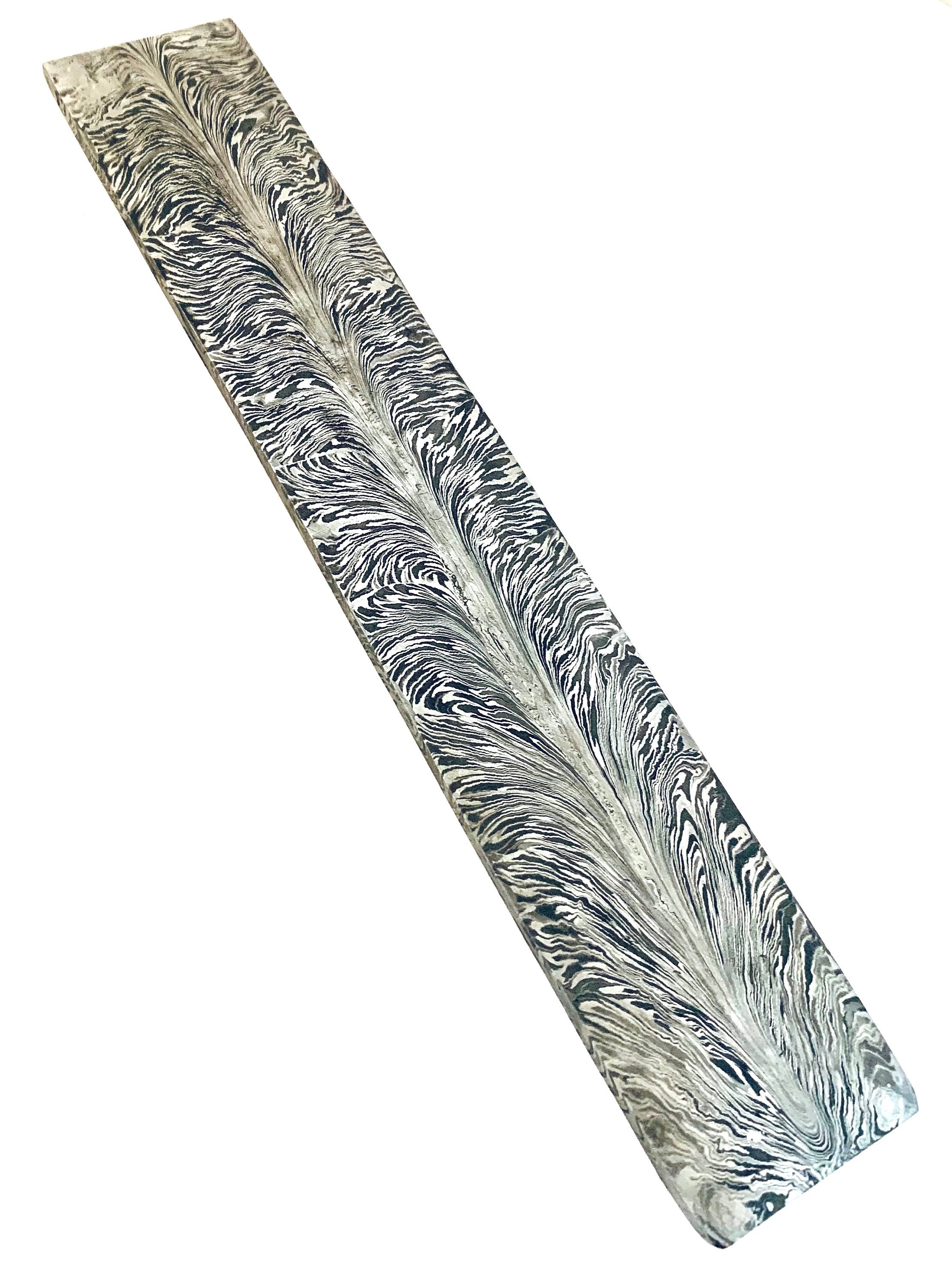 Premium Feather Damascus Steel Billet Blank Blade Bar 30x5cm Bush ...