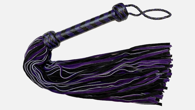 Flogger 100 Falls Real Suede Leather Genuine Cowhide Flogger Heavy Duty ...
