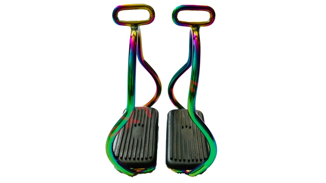 Rainbow DOUBLE BEND STIRRUPS Light Weight 650g Aluminium 4.75" - 12cm ...