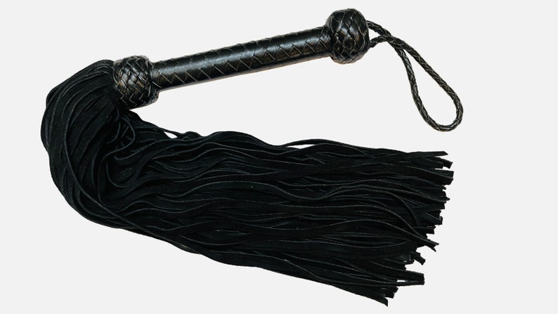 Flogger 100 Falls Real Suede Leather Genuine Cowhide Flogger Heavy Duty ...