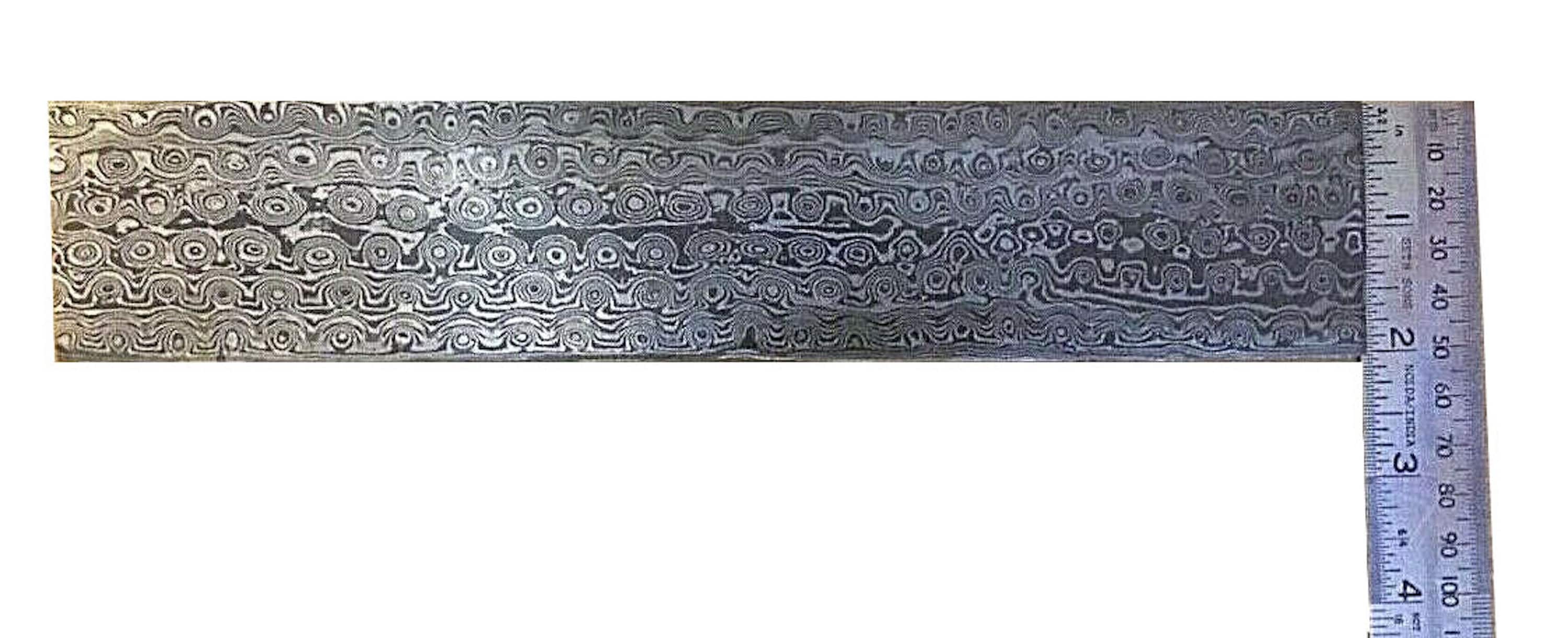 Premium Damascus Billet Bar Raindrop Steel Blank Blade Billet Bar 25cm ...