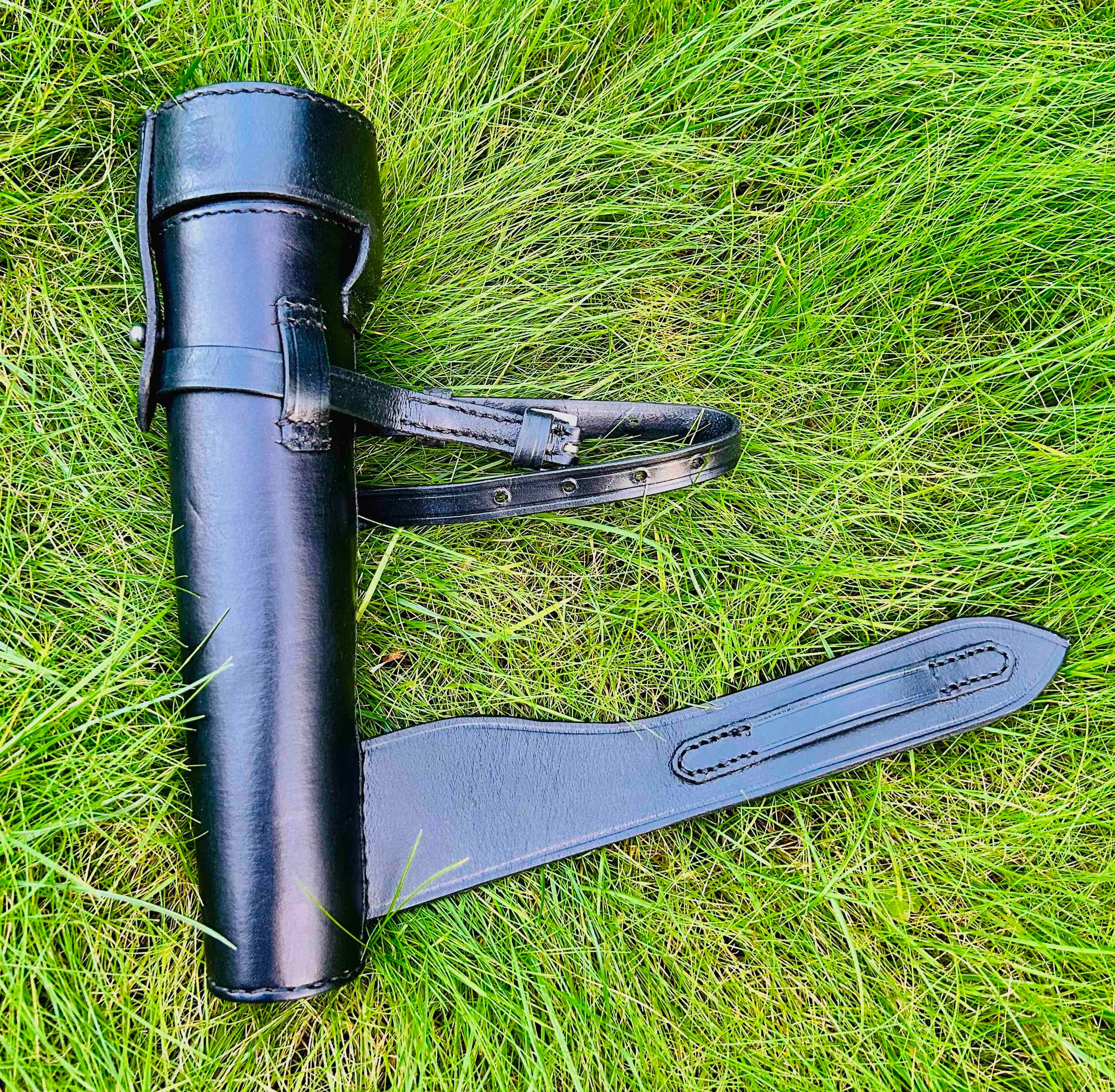 Leather Hunt Mounted Saddle Flask Set Saddle Hip Stainless Steel Flask ...