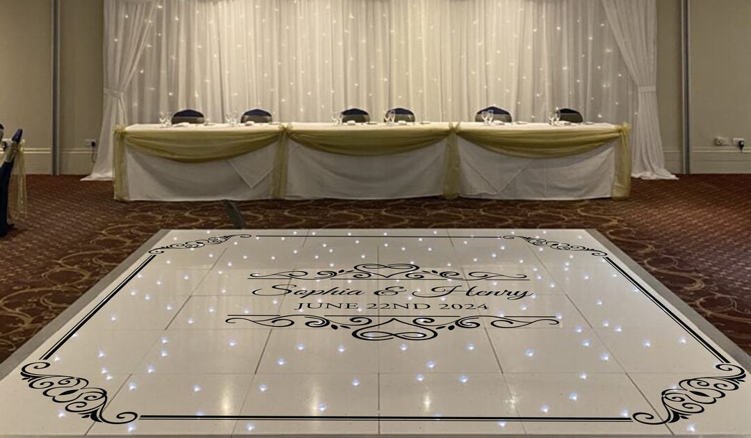 Wedding Sign & Event Dance Floor Decal Sticker - Birthday Vinyl Floor ...