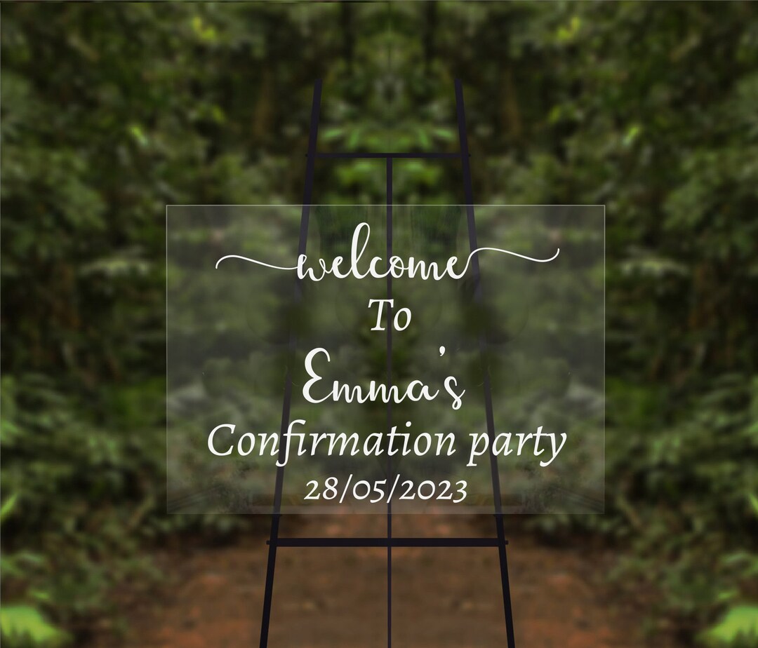 Communion & Confirmation Decal Stickers Personalised, Acrylic ...