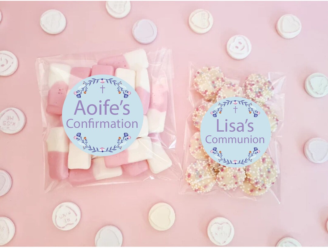 Personalised Communion, Confirmation, Christening & Baptism Stickers ...