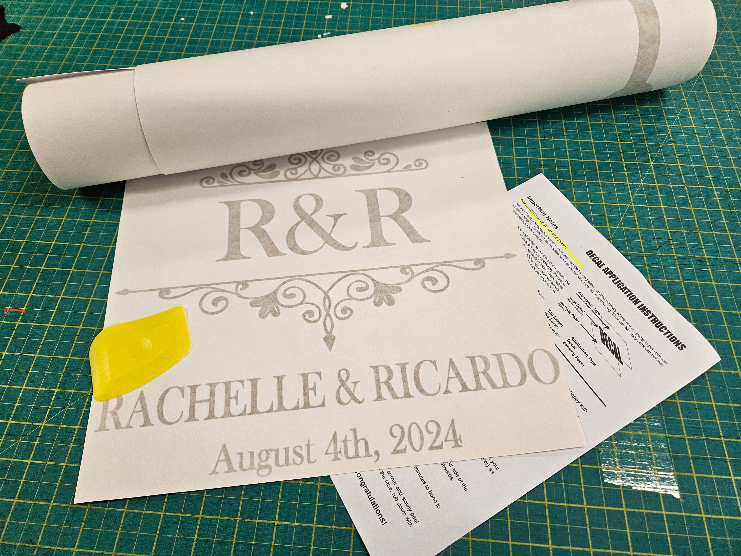 Dance Floor Decal Sticker - Name Vinyl Floor Decal - Wedding Decor ...