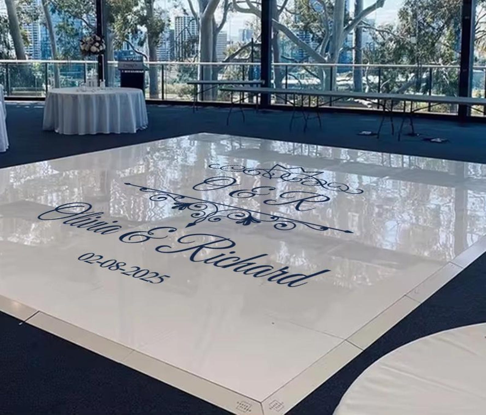 Dance Floor Decal Sticker - Name Vinyl Floor Decal - Wedding Decor ...