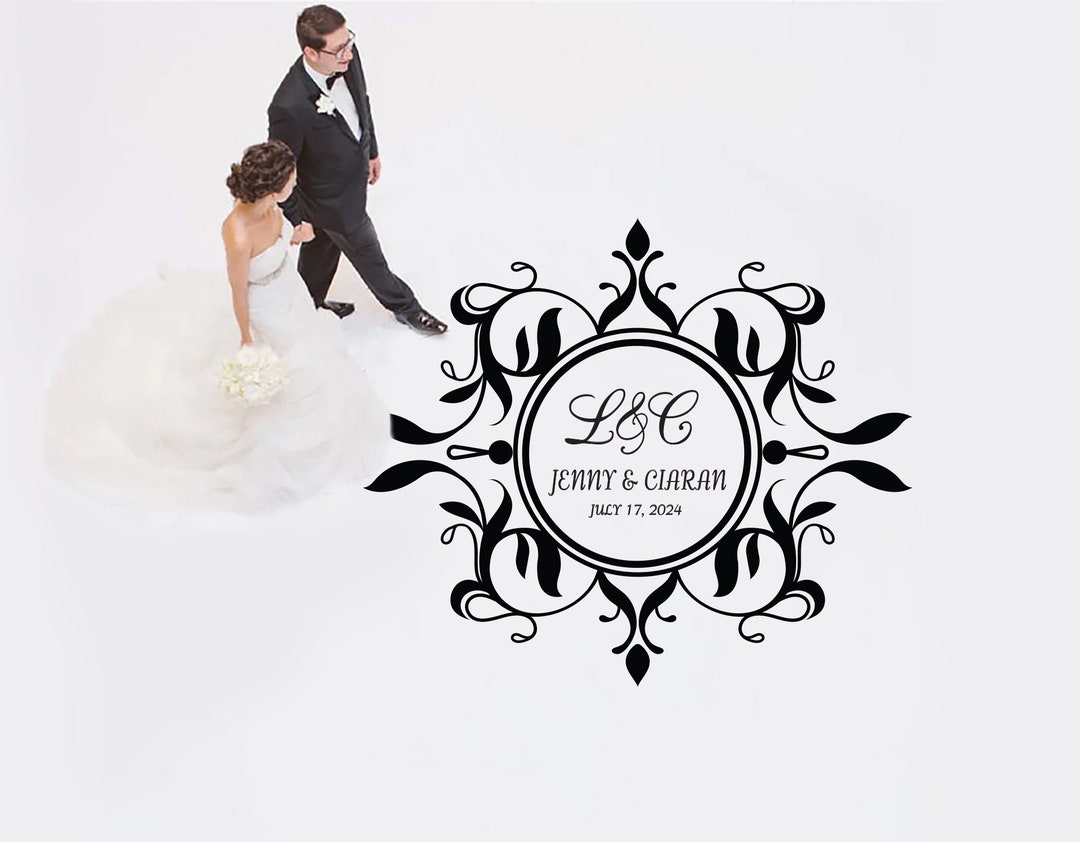 Wedding Sign & Vinyl Dance Floor Decal Sticker Birthday Vinyl Floor ...