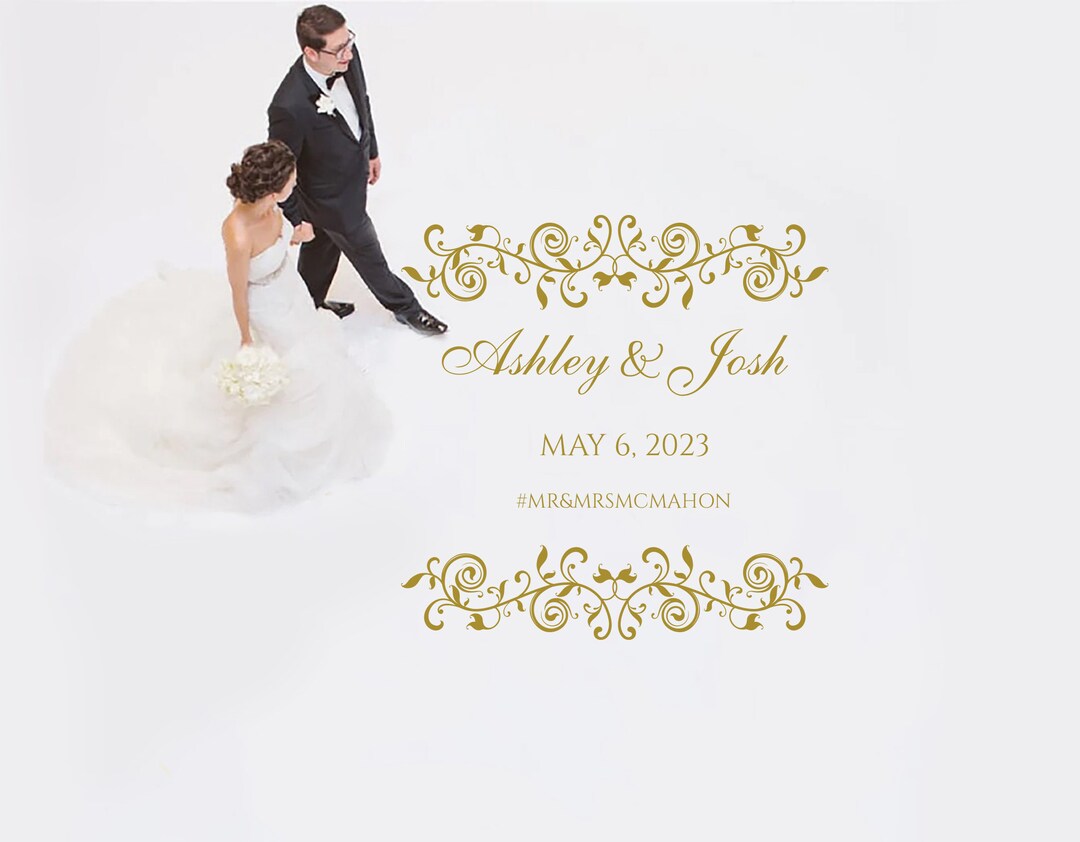 Wedding Sign & Vinyl Dance Floor Decal Sticker - Birthday Vinyl Floor ...