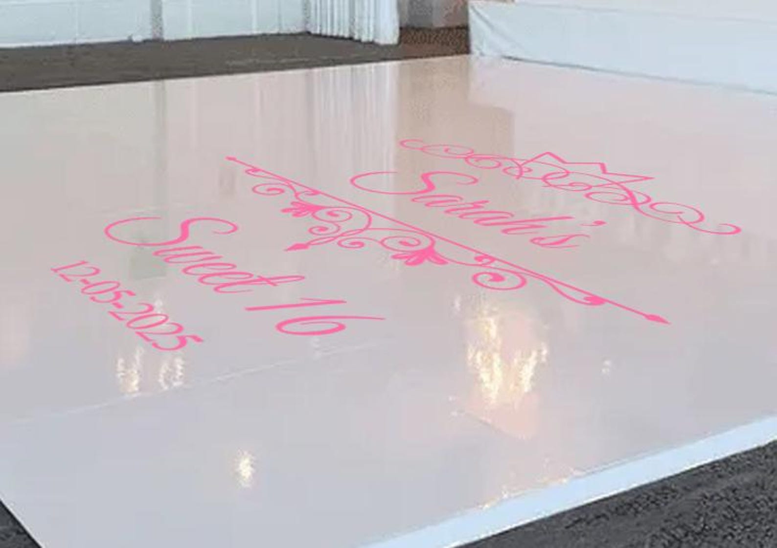 Dance Floor Decal Sticker - Name Vinyl Floor Decal - Wedding Decor ...
