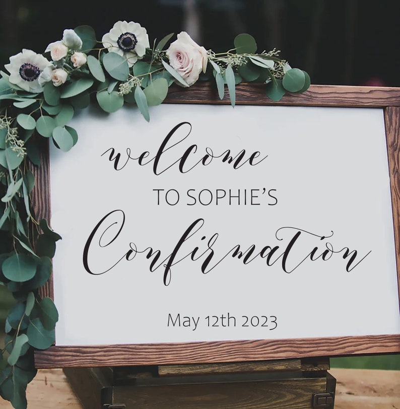 Custom Confirmation Sign Decal Sticker DIY Acrylic - Etsy