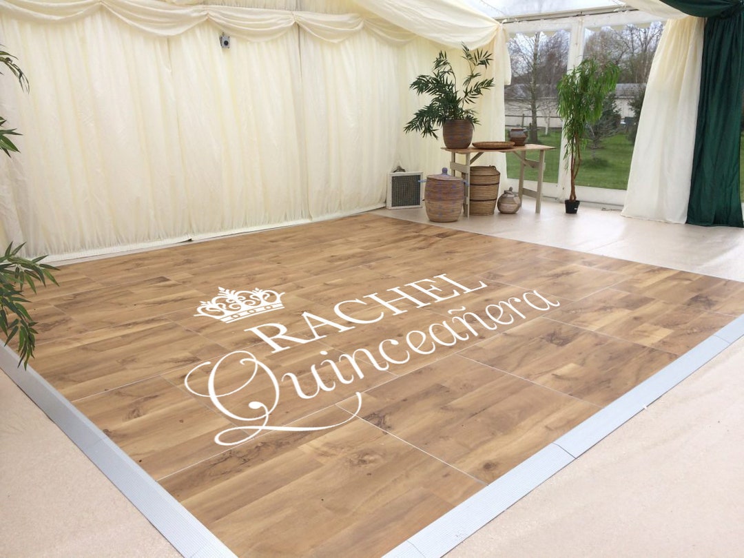 Quinceañera Vinyl Dance Floor Decal Sticker - Birthday Vinyl Floor ...