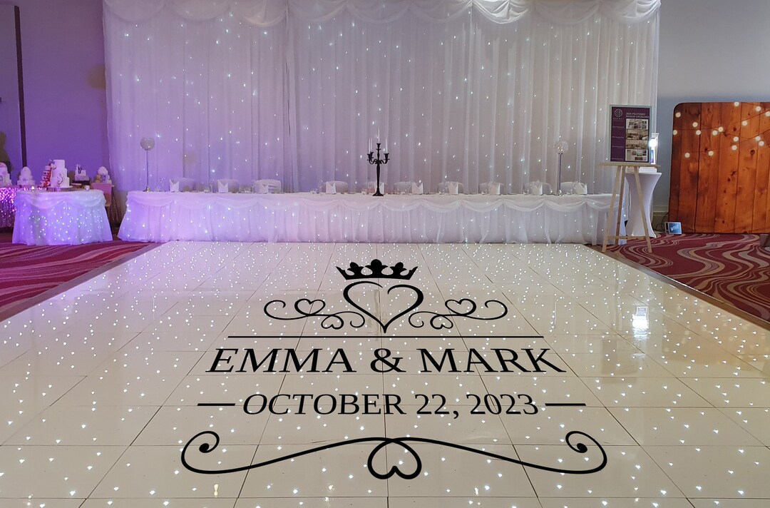 Wedding Sign & Vinyl Dance Floor Decal Sticker - Birthday Vinyl Floor ...