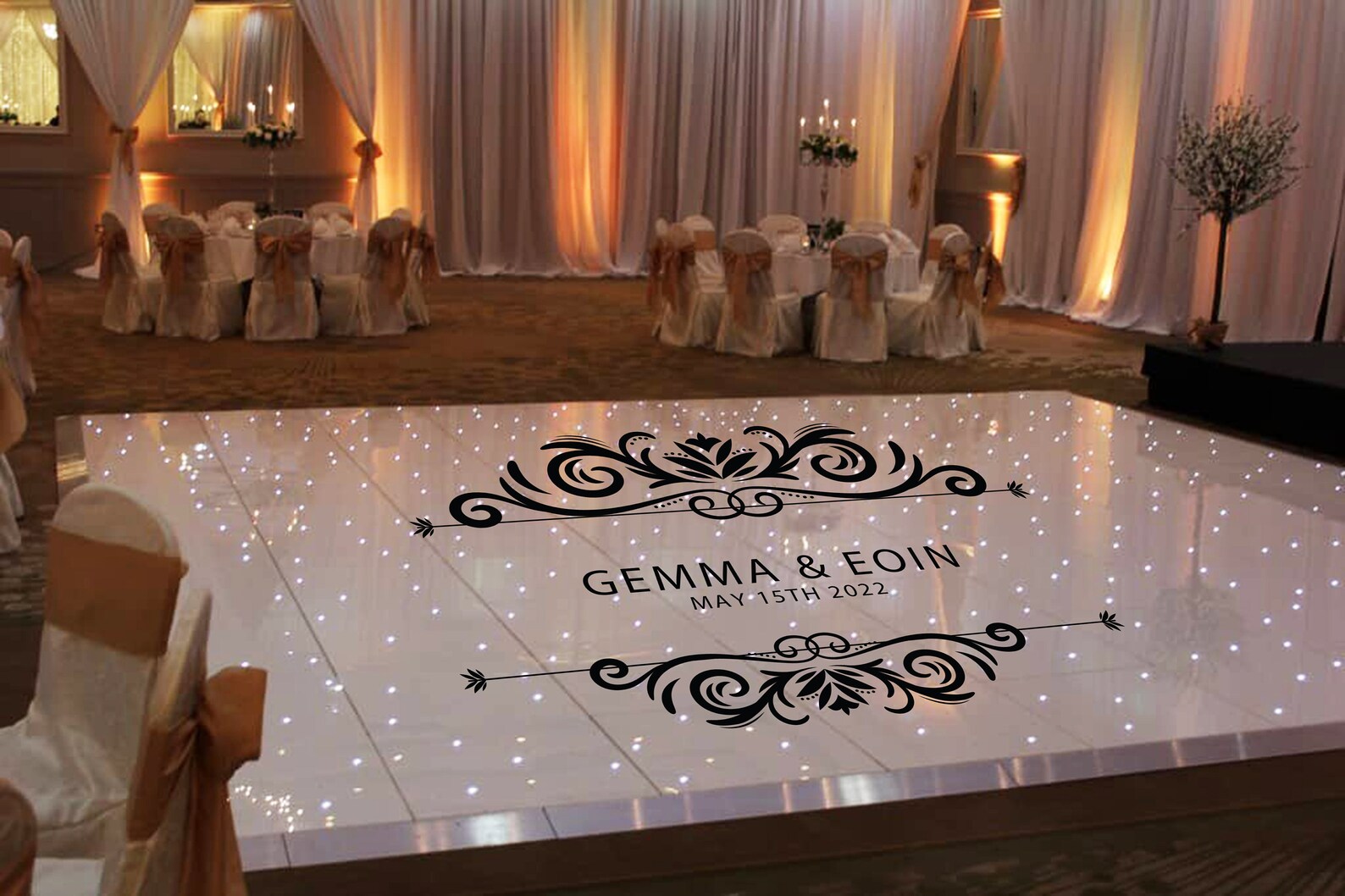 Wedding Sign & Vinyl Dance Floor Decal - Birthday Vinyl Floor Decal ...