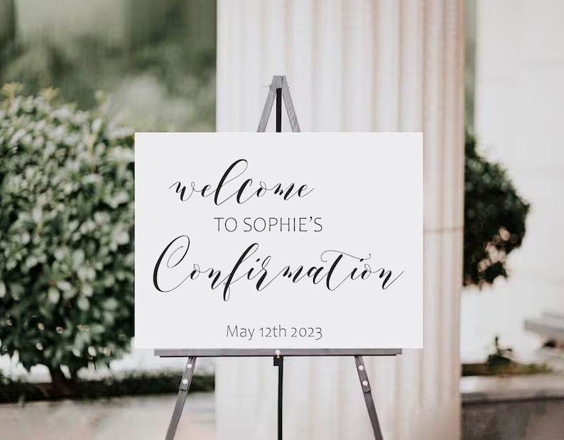 Custom Confirmation Sign Decal Sticker DIY Acrylic - Etsy