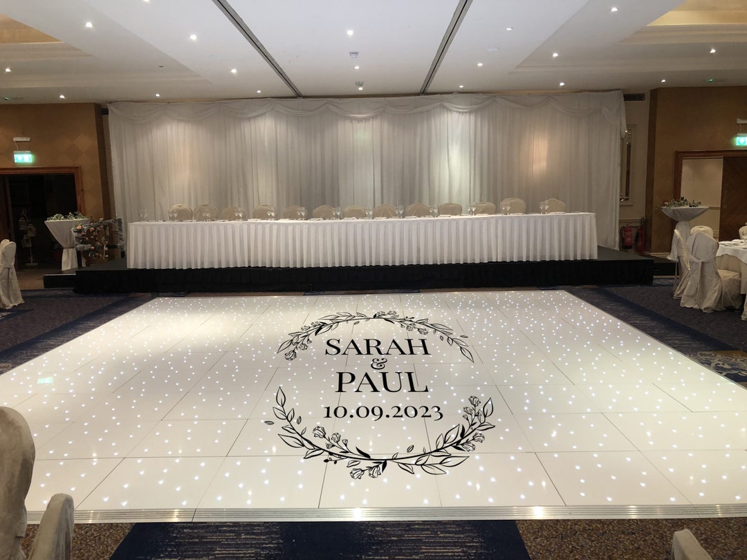 Wedding Sign & Vinyl Dance Floor Decal Sticker - Birthday Vinyl Floor ...
