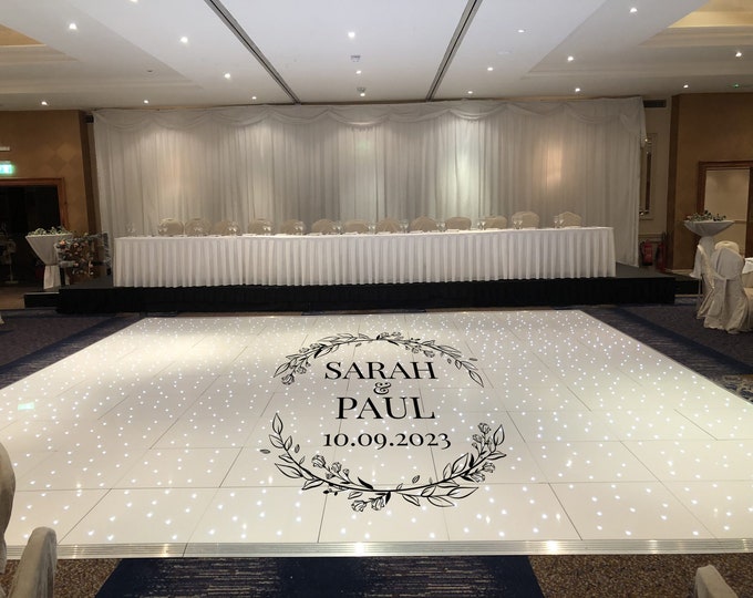 Wedding Sign & Vinyl Dance Floor Decal Sticker - Birthday Vinyl Floor ...