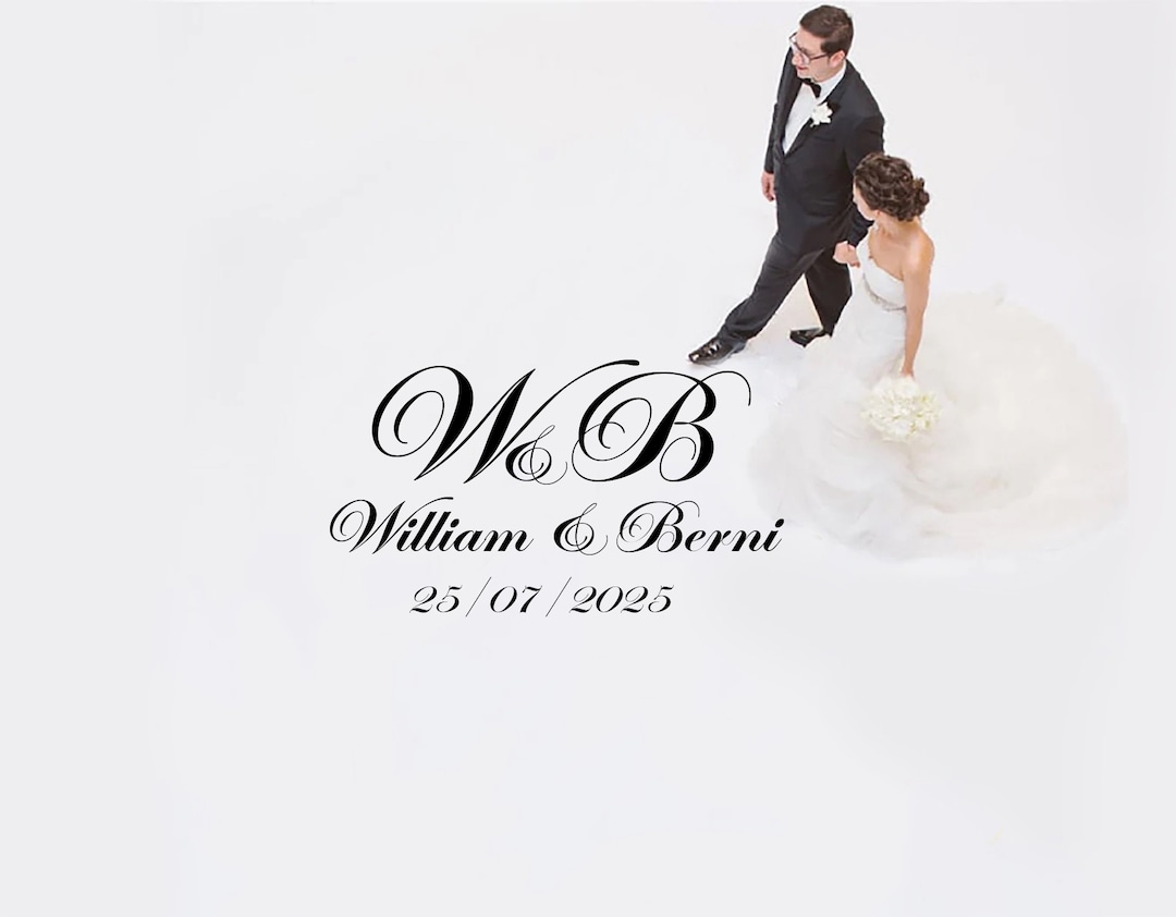 Event Dance Floor Decal Sticker - Name Vinyl Floor Decal - Wedding ...