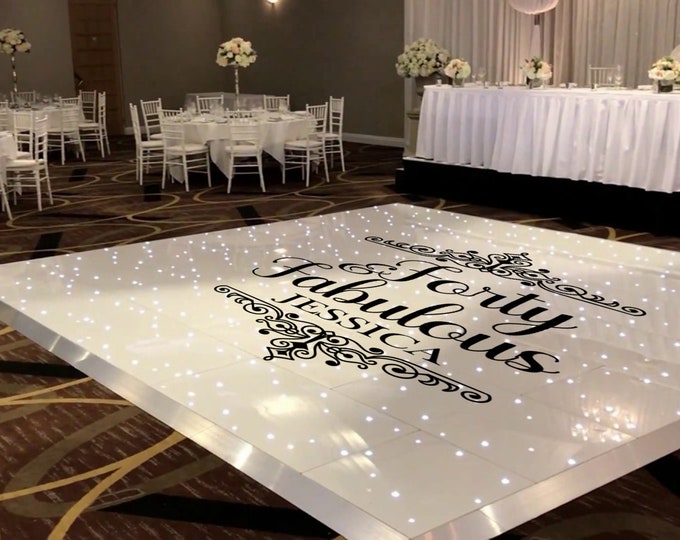 40 & Fabulous Birthday Vinyl Floor Decal Sticker - Personlaised Party ...