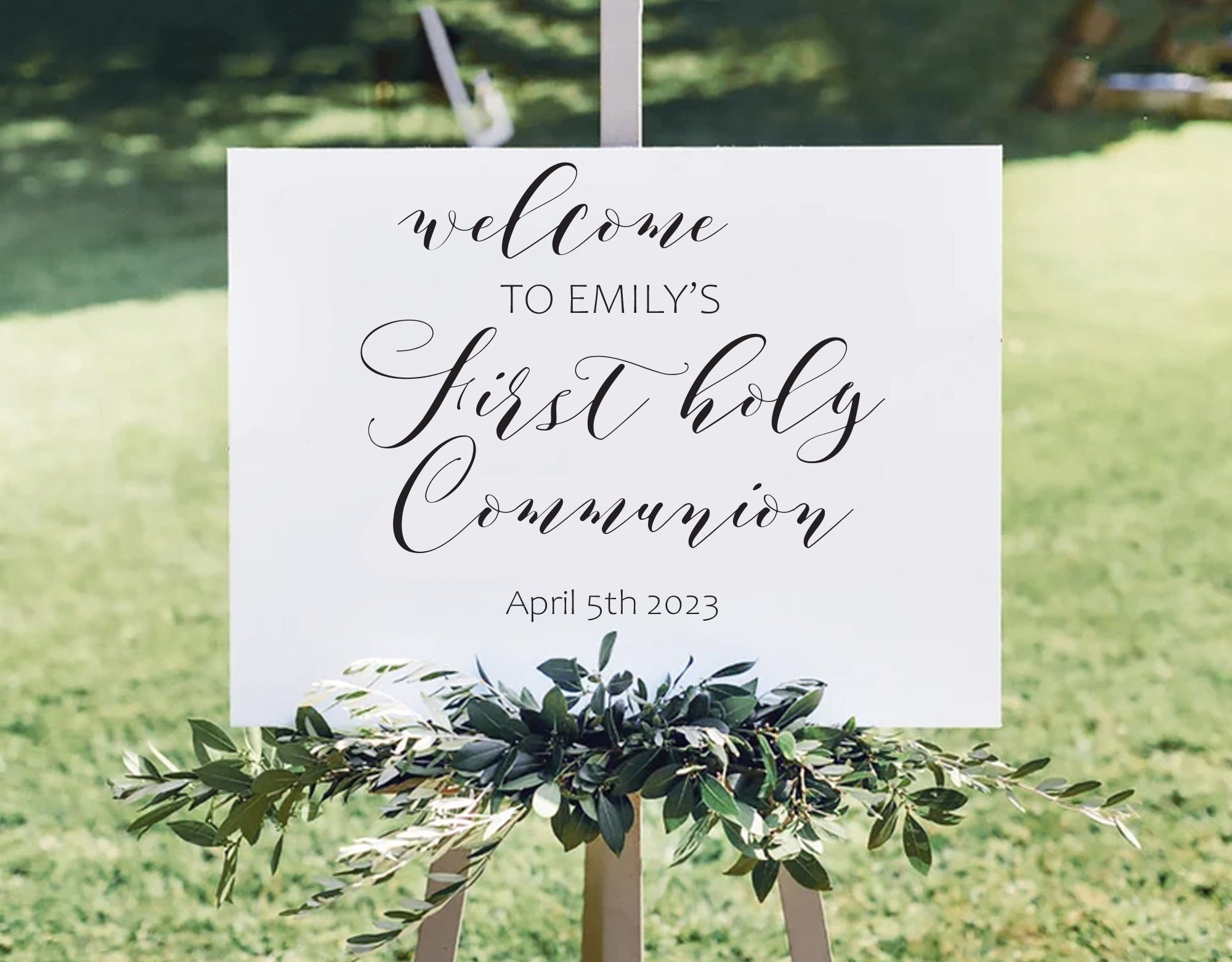 Custom Communion Sign Decal Sticker DIY Acrylic Personalised - Etsy