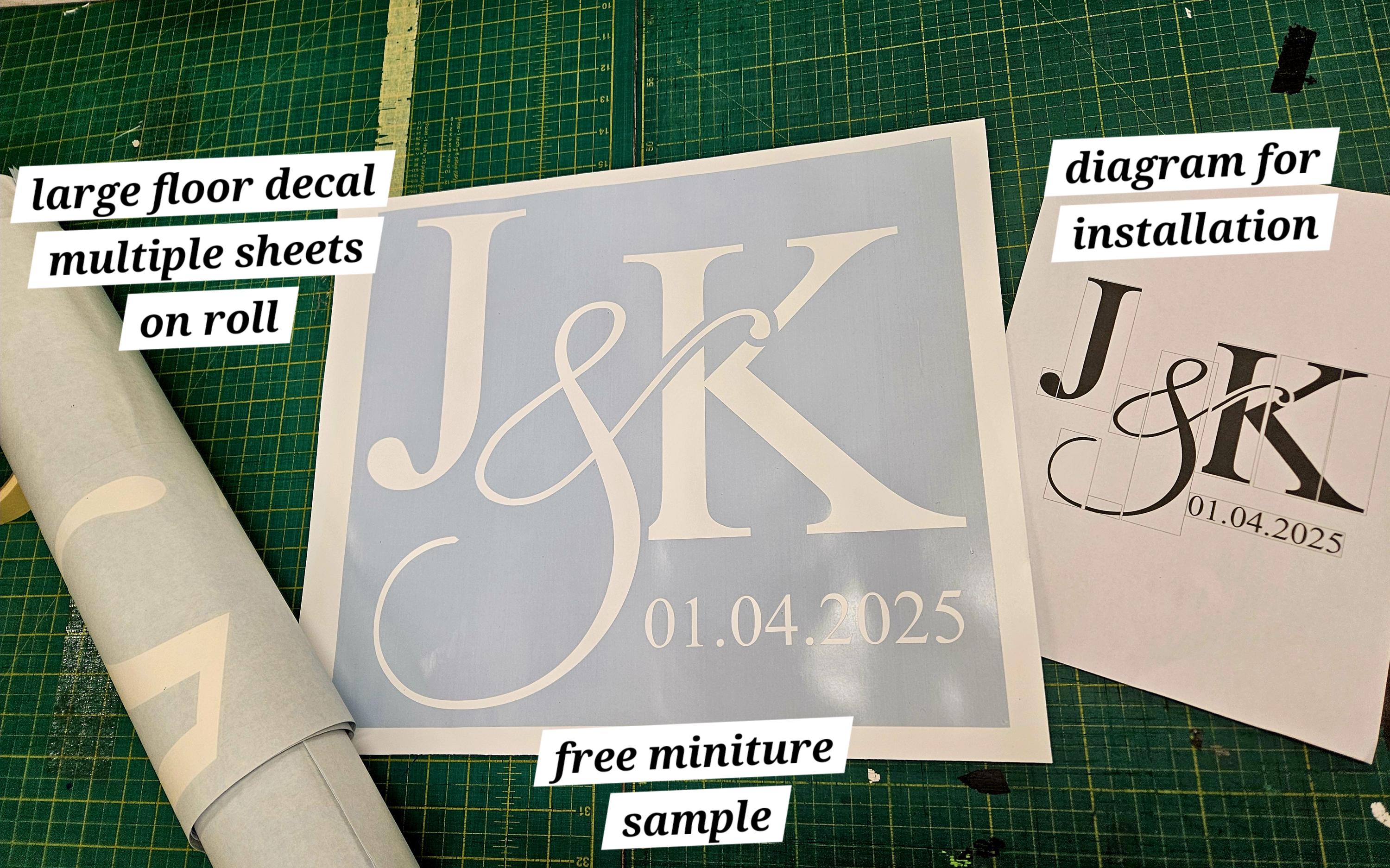 Personalised Event Dance Floor Decal Sticker - Initial Floor Decal ...