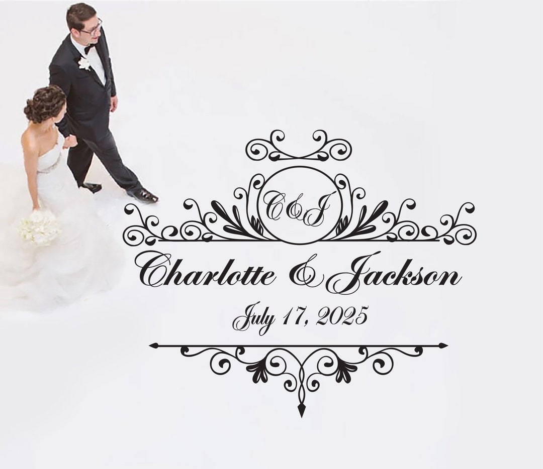 Wedding Sign & Vinyl Dance Floor Decal Sticker - Personlaised Party ...