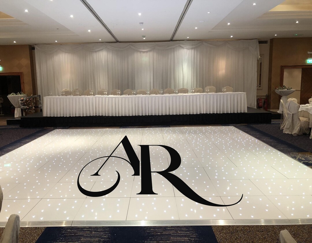 Personalised Event Dance Floor Decal Sticker - Initial Floor Decal ...