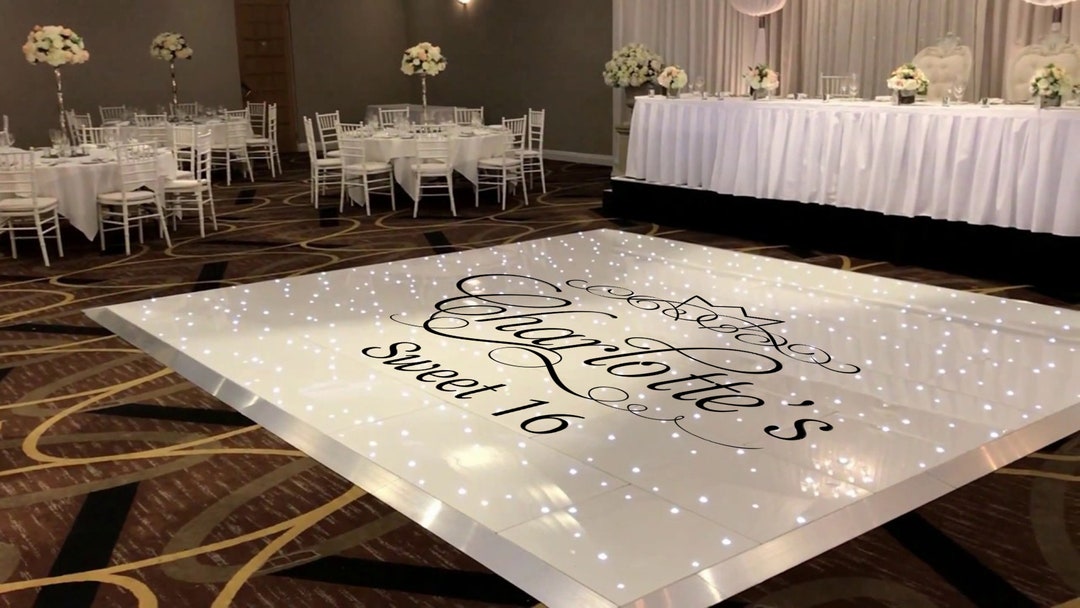 Sweet 16 Vinyl Dance Floor Decal Sticker - Birthday Vinyl Floor Decal ...