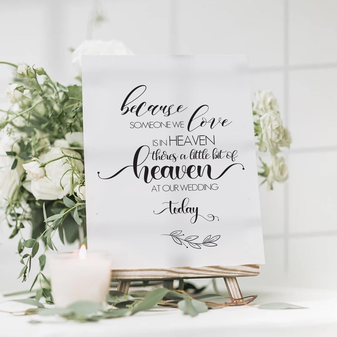 Wedding Sign Decal Heaven - Wedding DIY Decal - Custom Wedding Signs - Etsy