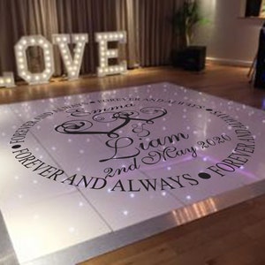 Wedding Dance Floor Decal Sticker - Wedding Decal - Vinyl Floor Decal ...