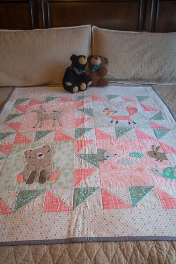 Forest Animal Quilt - Etsy