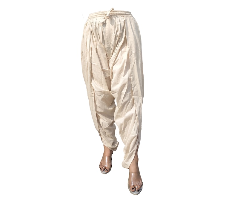 Indian Dhoti Style Ladies Trousers Pants| Elasticated Drawstrings ...