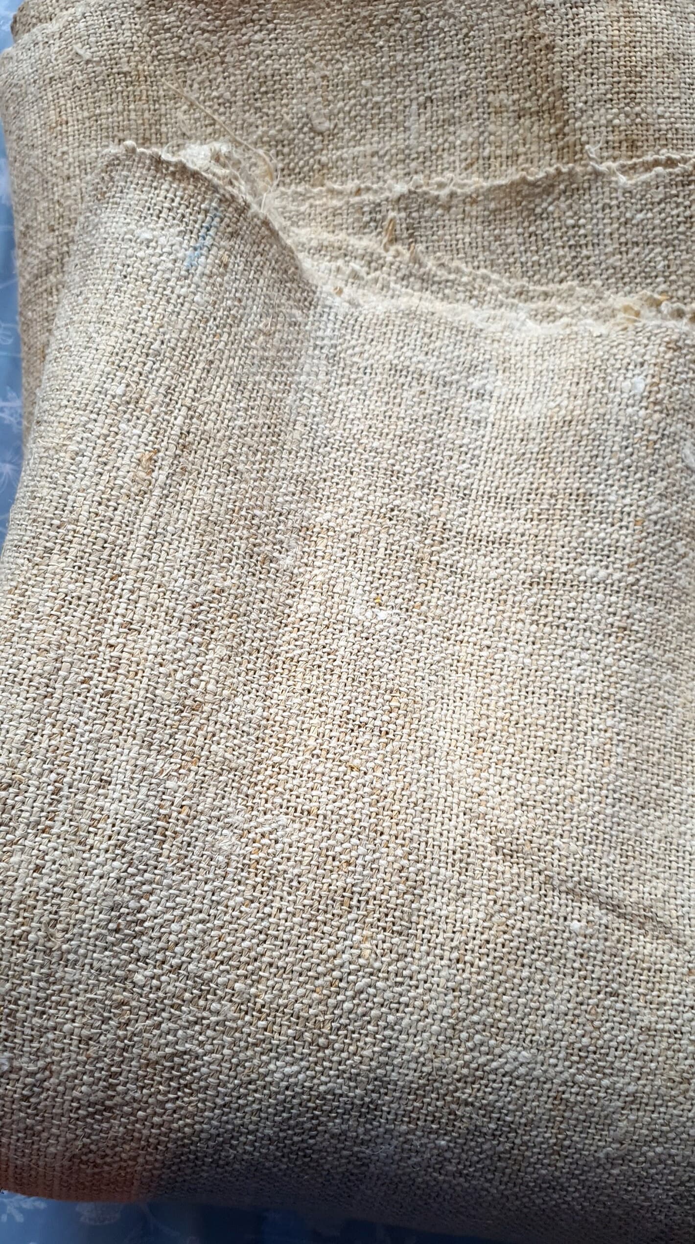 Rustic Organic Hemp and Flax/lenin Fibre Fabric Textile Hessian Burlap ...